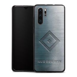 DeinDesign Huawei P30 Pro Handy Silikon H&uuml;lle Case schwarz Handyh&uuml;lle Metallic Look Hsv Hamburger Sv