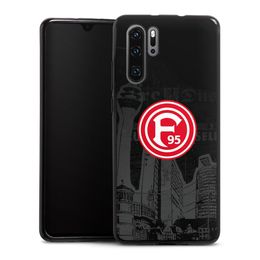 DeinDesign Huawei P30 Pro Handy Silikon H&uuml;lle Case schwarz Handyh&uuml;lle Official Licensed Product Logo Fortuna D&uuml;sseldorf