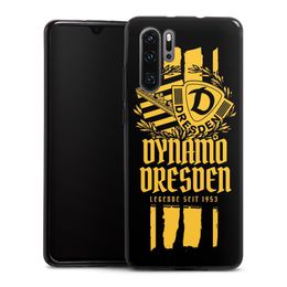 DeinDesign Huawei P30 Pro Handy Silikon H&uuml;lle Case schwarz Handyh&uuml;lle Sg Dynamo Dresden Statement Sgd