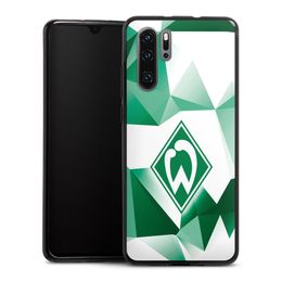 DeinDesign Huawei P30 Pro Handy Silikon H&uuml;lle Case schwarz Handyh&uuml;lle Tarnmuster Sv Werder Bremen Official Licensed Product