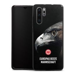 DeinDesign Huawei P30 Pro Handy Silikon H&uuml;lle Case schwarz Handyh&uuml;lle European Cup Official Licensed Product Eintracht Frankfurt
