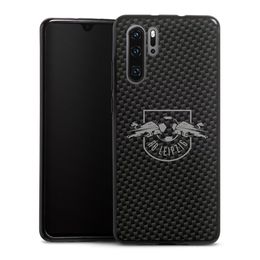 DeinDesign Huawei P30 Pro Handy Silikon H&uuml;lle Case schwarz Handyh&uuml;lle Rb Leipzig Carbon Metallic Look
