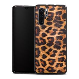 DeinDesign Huawei P30 Pro Handy Silikon H&uuml;lle Case schwarz Handyh&uuml;lle Animal Print Leopard Fur