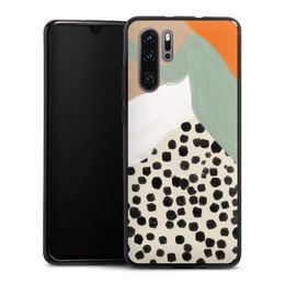 DeinDesign Huawei P30 Pro Handy Silikon H&uuml;lle Case schwarz Handyh&uuml;lle Abstract Boho Kunst