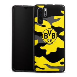 DeinDesign Huawei P30 Pro Handy Silikon H&uuml;lle Case schwarz Handyh&uuml;lle Borussia Dortmund Merchandise Bvb