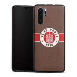 DeinDesign Huawei P30 Pro Handy Silikon H&uuml;lle Case schwarz Handyh&uuml;lle Fc St. Pauli Logo Official Licensed Product