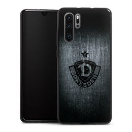 DeinDesign Huawei P30 Pro Handy Silikon H&uuml;lle Case schwarz Handyh&uuml;lle Sg Dynamo Dresden Official Licensed Product Vintage