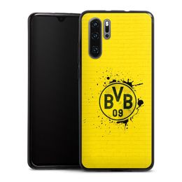 DeinDesign Huawei P30 Pro Handy Silikon H&uuml;lle Case schwarz Handyh&uuml;lle Official Licensed Product Bvb Borussia Dortmund