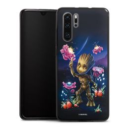 DeinDesign Huawei P30 Pro Handy Silikon H&uuml;lle Case schwarz Handyh&uuml;lle Baby Groot Marvel Guardians Of The Galaxy