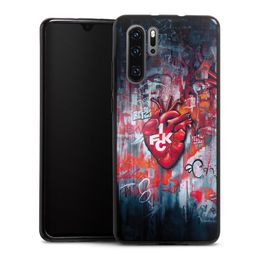 DeinDesign Huawei P30 Pro Handy Silikon H&uuml;lle Case schwarz Handyh&uuml;lle 1. Fck 1. Fc Kaiserslautern Heart