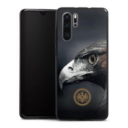 DeinDesign Huawei P30 Pro Handy Silikon H&uuml;lle Case schwarz Handyh&uuml;lle Eintracht Frankfurt Eagle Official Licensed Product