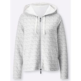WITT Damen Shirtjacke mit Kapuze, hellgrau, Gr&ouml;&szlig;e 38