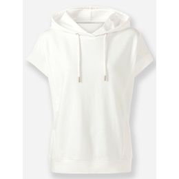 WITT Damen Kapuzenshirt mit &uuml;berschnittener Schulter, ecru, Gr&ouml;&szlig;e 48
