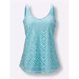 feel good Damen Tankini-Oberteil mit Spitze, aquamarin, Gr&ouml;&szlig;e 40D