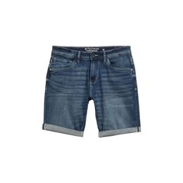 Tom Tailor Herren TTJOSH REGULAR SLIM Jeans Shorts, blau, Uni, Gr. 38