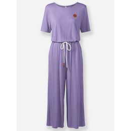 WITT Damen Jumpsuit mit weitem Bein, lavendel, Gr&ouml;&szlig;e 44