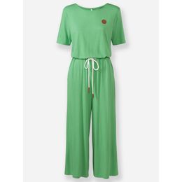 WITT Damen Jumpsuit mit weitem Bein, apfel, Gr&ouml;&szlig;e 50