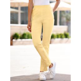 WITT Damen Schlupfjeans mit Jersey-Bund, zitrone, Gr&ouml;&szlig;e 38