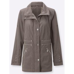 WITT Damen Outdoorjacke mit kn&ouml;pfbarer Innentasche, dunkeltaupe, Gr&ouml;&szlig;e 52