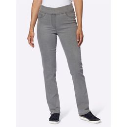 WITT Damen Stretch-Jeans mit vorverlegter Seitennaht, light grey-denim, Gr&ouml;&szlig;e 19