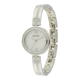 Guess Uhr 'Lovey' Damen Gr&ouml;&szlig;e One Size silber / transparent / wei&szlig;