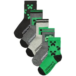 next Socken Jungen Gr&ouml;&szlig;e 26.5/30.5 graumeliert / gr&uuml;n / schwarz / wei&szlig;