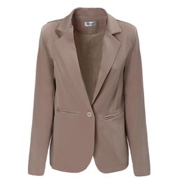 Influencer Blazer Damen Gr&ouml;&szlig;e 42 cappuccino