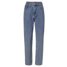 Influencer Jeans ' Rhinestones' Damen Gr&ouml;&szlig;e 30/31 blue denim