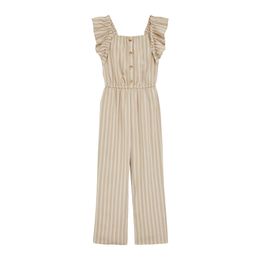 WE Fashion Overall M&auml;dchen Gr&ouml;&szlig;e 122 beige / wei&szlig;