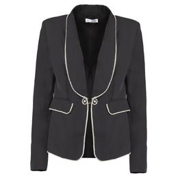 Influencer Blazer Damen Gr&ouml;&szlig;e 38 schwarz / wei&szlig;