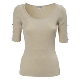 Influencer Pullover Damen Gr&ouml;&szlig;e M beige