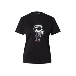 K by KARL LAGERFELD Karl Lagerfeld T-Shirt 'Ikon' Damen Gr&ouml;&szlig;e XS cranberry / schwarz / wei&szlig;
