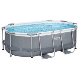 Bestway Poolset , Blau, Grau, Weiß , Metall, Kunststoff , Uni , 200x84x305 cm , Freizeit, Pools und Wasserspaß, Aufstellpools, Aufstellpools