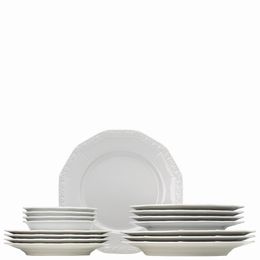 Rosenthal Kombiservice Maria weiß , Weiß , Keramik , 16-teilig , 220 ml , 40x30x40 cm , DIN EN ISO 14001, DIN EN ISO 9001 , Essen & Trinken, Geschirr,