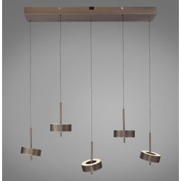Paul Neuhaus Q-Rotate Pendelleuchte LED Braun, 5-flammig, Fernbedienung