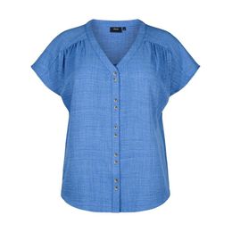 ZIZZI Bluse 'CAALABAMA' Damen Gr&ouml;&szlig;e 11XL/12XL blau