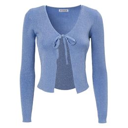 Influencer Strickjacke Damen Gr&ouml;&szlig;e L blau
