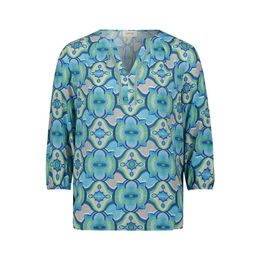 Cartoon Bluse Damen Größe XXL azur / greige / hellgrün / weiß