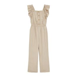 WE Fashion Overall Mädchen Größe 122 beige / weiß