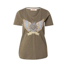 MOS MOSH T-Shirt 'MMGethi Deco' Damen Gr&ouml;&szlig;e XL hellblau / gr&uuml;nmeliert / orange / silber