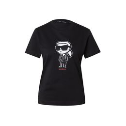 K by KARL LAGERFELD Karl Lagerfeld T-Shirt 'Ikon' Damen Gr&ouml;&szlig;e XS cranberry / schwarz / wei&szlig;