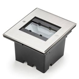 Konstsmide LED-Bodeneinbauspot Kaspar, Aluminium, 18,5 x 15,5 cm