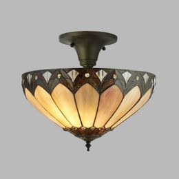 Searchlight Deckenlampe Pearl im Tiffany-Stil