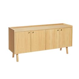 Sideboard WOODMAN "Nice", braun (eiche), B:160cm H:75cm T:45cm, FSC-zertifiziertes teilmassives Holz, Sideboards, Kommode, Breite 169 cm, Echtholzfurnier aus Eiiche, viel Stauraum