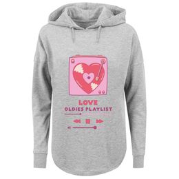 F4NT4STIC Sweatshirt 'Love Oldies Playlist Valentinstag' female Grey size M