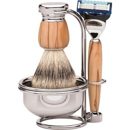 ERBE® ERBE Shaving Shop Rasiersets Rasierset Milano Fusion Gillette Fusion Olivenholz + Rasierpinsel Olivenholz + Ständer + Rasierseifenschale 1 Stk.