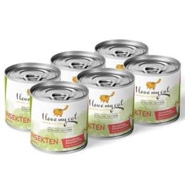 I love my cat Katzenfutter Nass mit Insekten - 6x200g