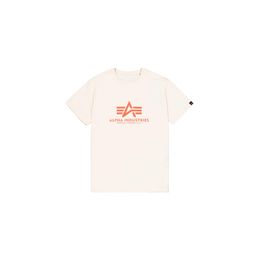 Alpha Industries T-Shirt 'Carbon' Herren Gr&ouml;&szlig;e S orange / wei&szlig;