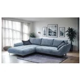 Ecksofa exxpo - SOFA FASHION "Biarritz modern und elegantes Mega Sofa mit tollem Sitzkomfort, L-Form", sky, night blau, B:324cm H:92cm T:203cm, Sofas, XXL– Longchair Ecke in hochwertiger Verarbeitung, Stellmaße 324x203cm