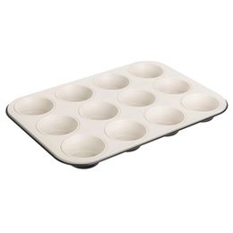 Dr. Oetker Dr.Oetker Muffinform Exclusive , Grau-Braun/Creme , Metall , 26.5x3x38.5 cm , antihaftbeschichtet , Backen, Backformen, Backformen-Sets